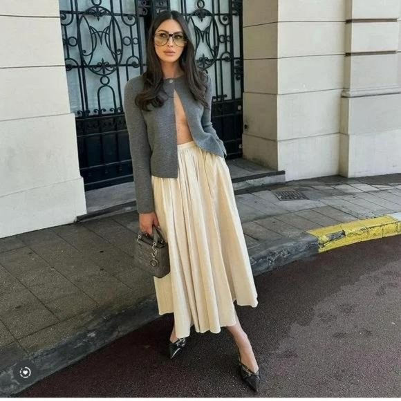 Zara | Skirts | Zara Ruffly Waist Skirt Zw Collection | Poshmark